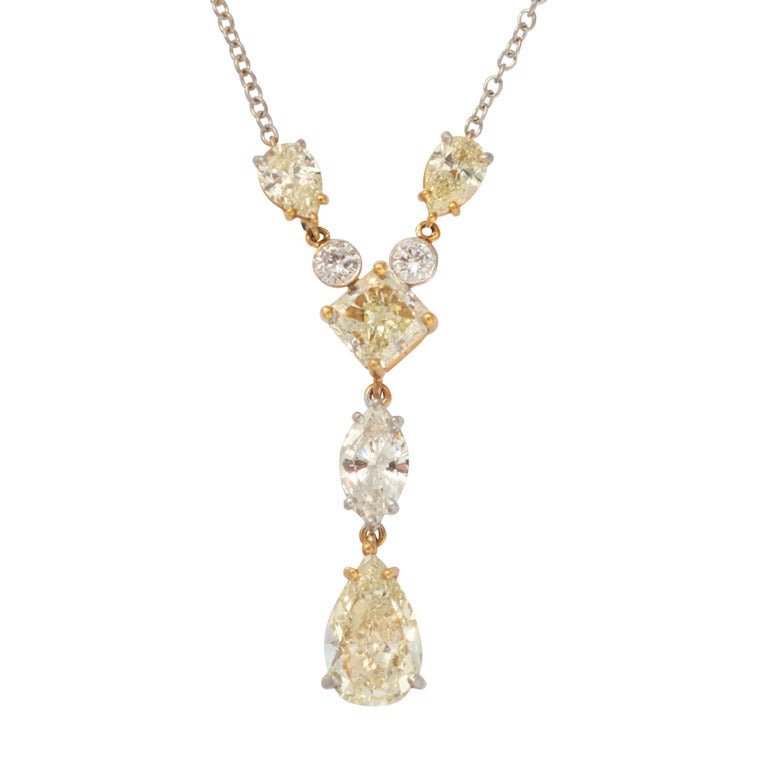 Edwardian Diamond Lavalière Necklace For Sale at 1stDibs | lavaliere