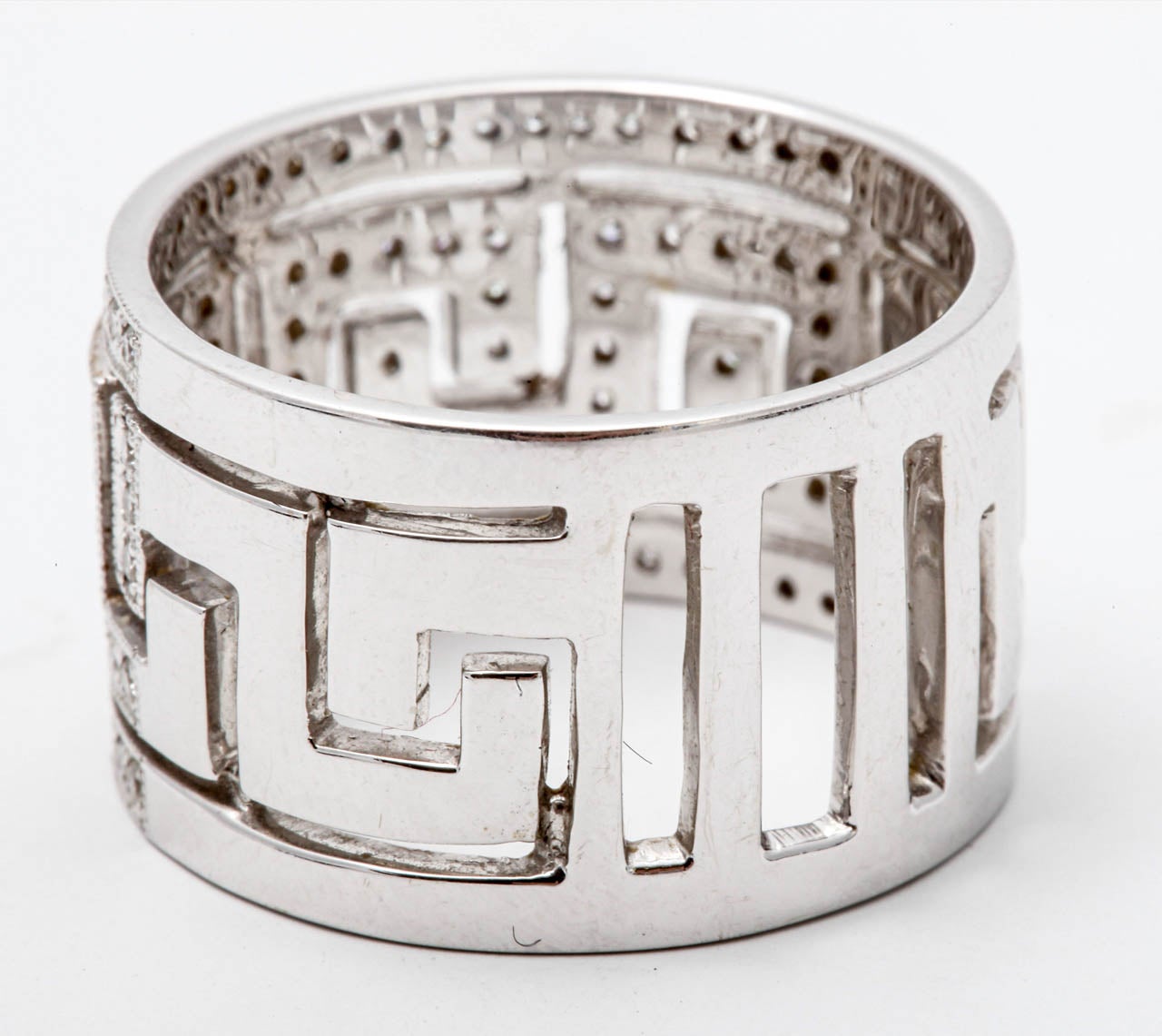 Diamond Greek Key Pattern Ring at 1stDibs