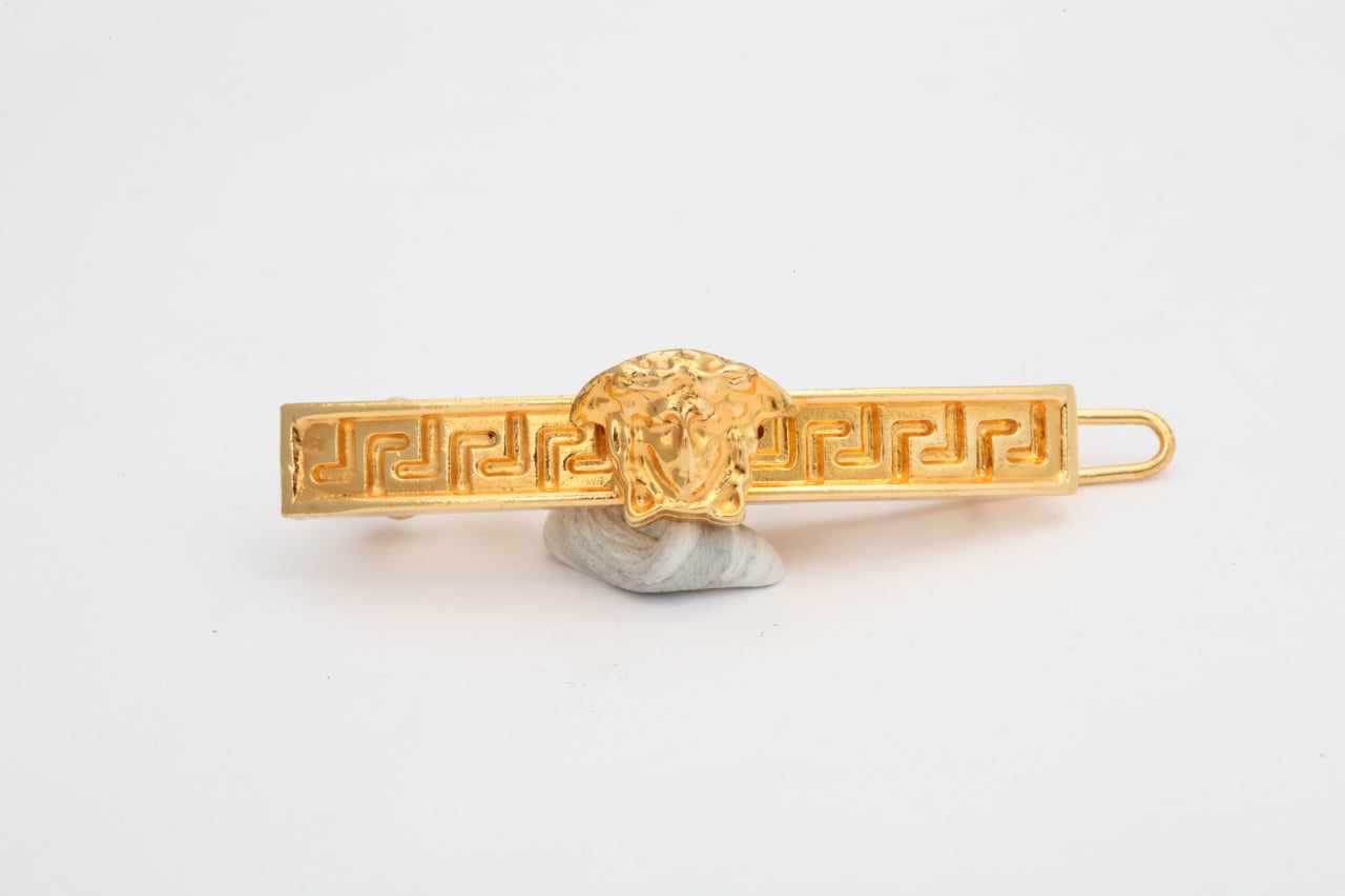 Gianni Versace Hair clip with Medusa and Greek Key at 1stDibs | versace ...