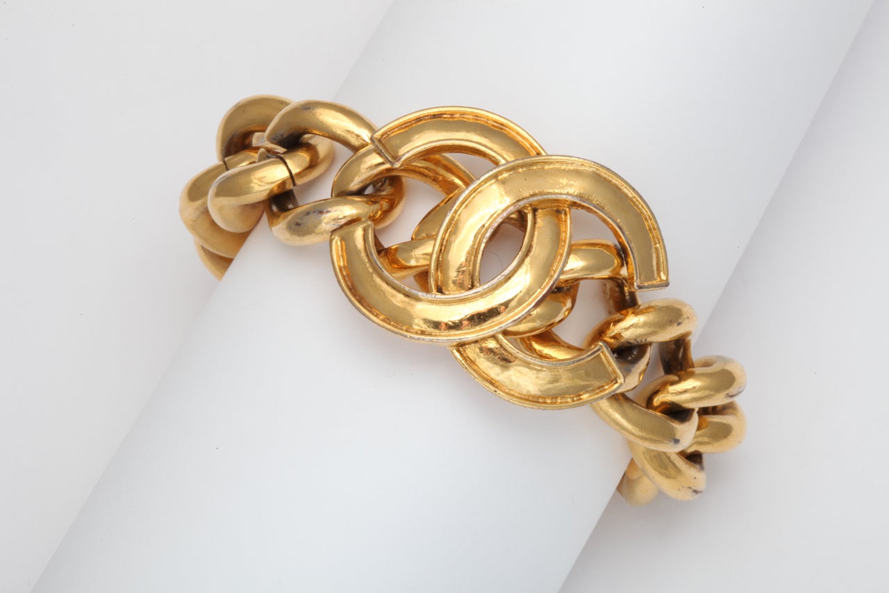 CHANEL MASSIVE CC LINK BRACELET at 1stDibs