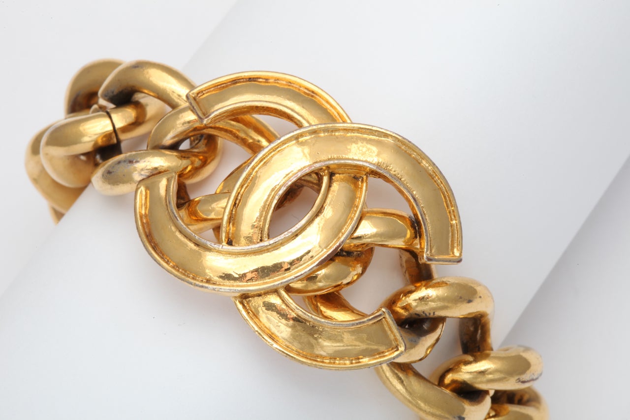 CHANEL MASSIVE CC LINK BRACELET at 1stDibs