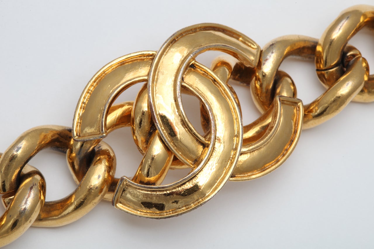 CHANEL MASSIVE CC LINK BRACELET at 1stDibs