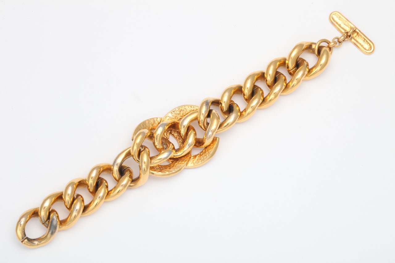 CHANEL MASSIVE CC LINK BRACELET at 1stDibs
