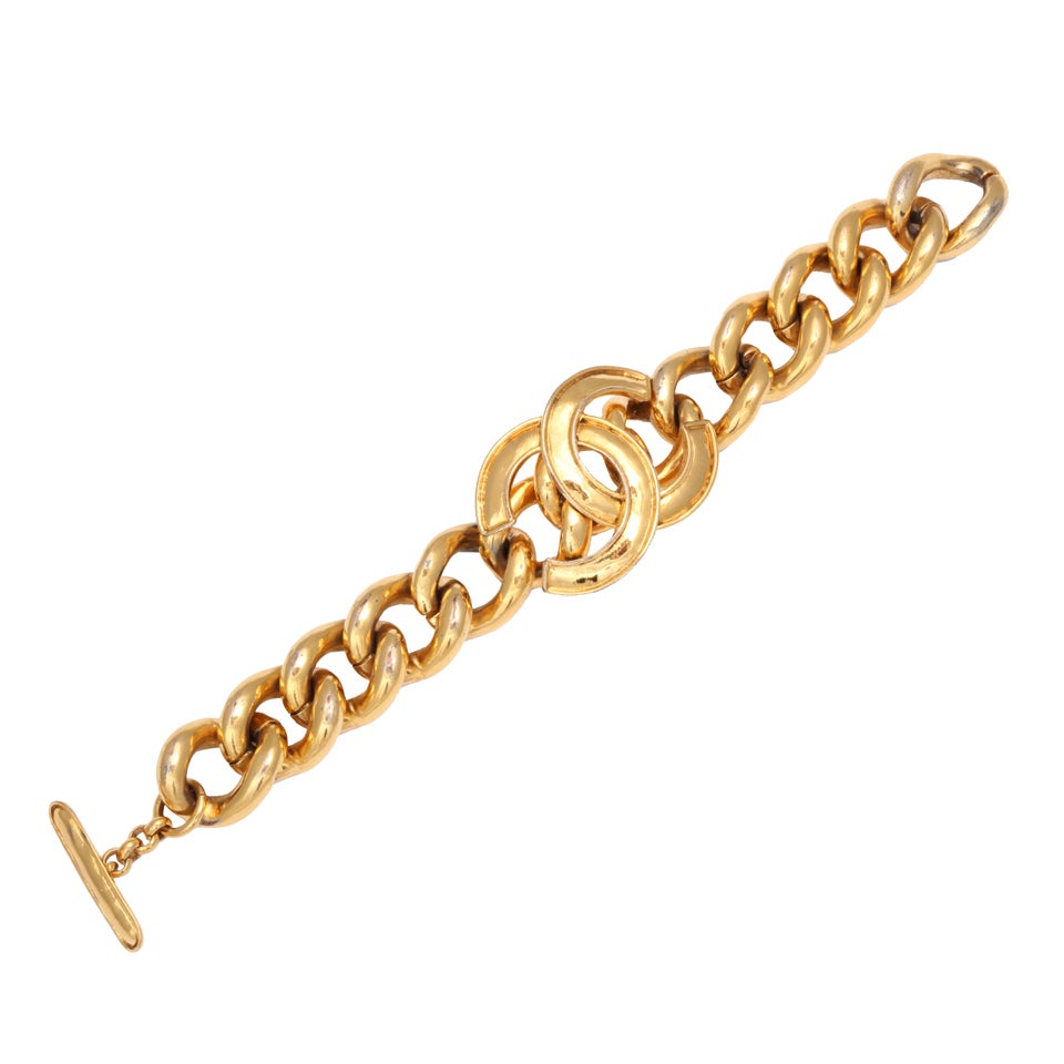 CHANEL MASSIVE CC LINK BRACELET at 1stDibs