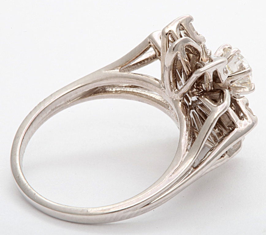 Diamond Flower Ring at 1stDibs