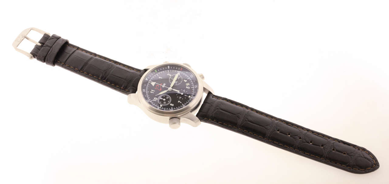 Orologi Calamai Stainless Steel Pilot's Chronograph Wristwatch For Sale ...
