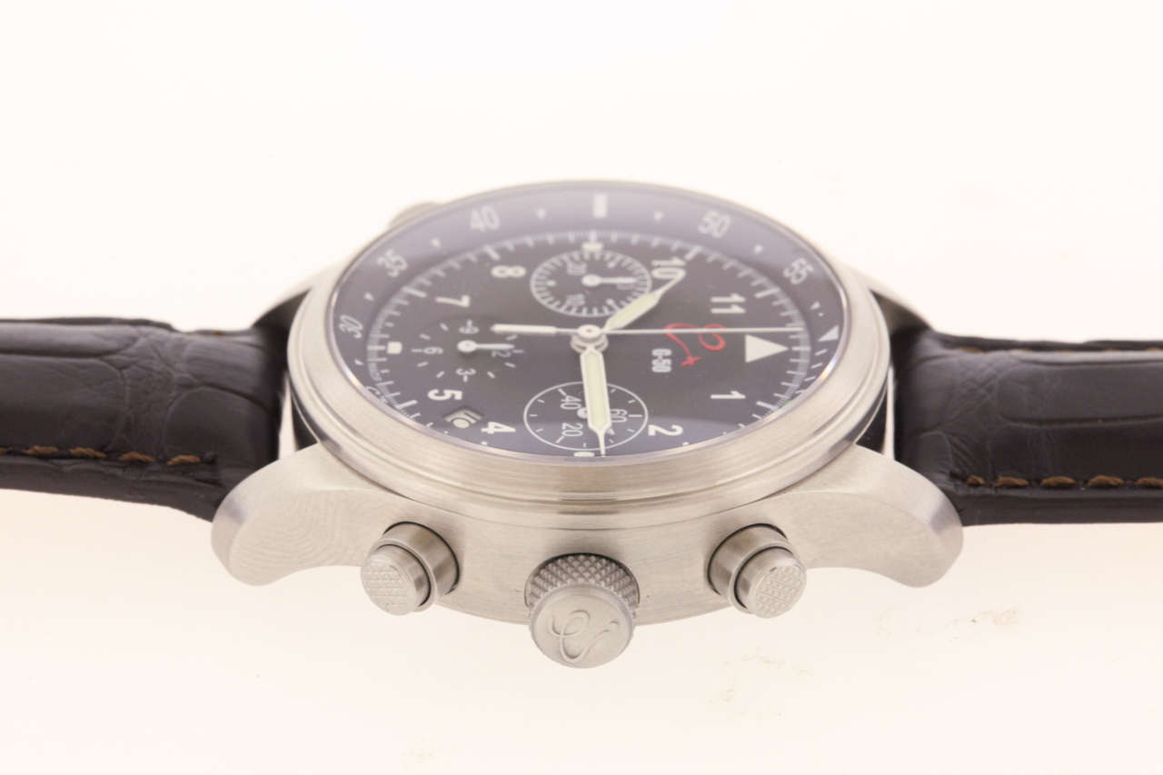 Orologi Calamai Stainless Steel Pilot's Chronograph Wristwatch For Sale ...