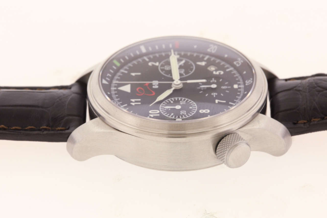 Orologi Calamai Stainless Steel Pilot's Chronograph Wristwatch For Sale ...