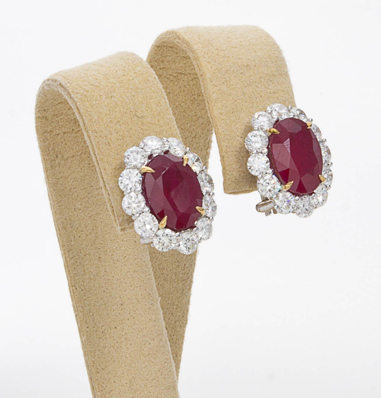 Rare Burma Ruby Diamond Earrings For Sale at 1stDibs | burma ruby ...