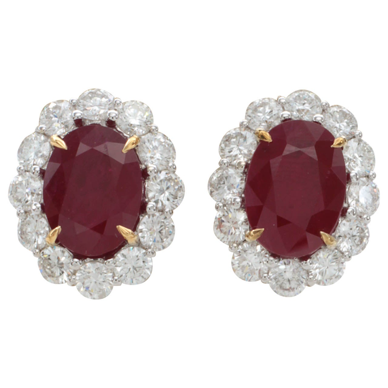 Rare Burma Ruby Diamond Earrings For Sale at 1stDibs | burma ruby ...