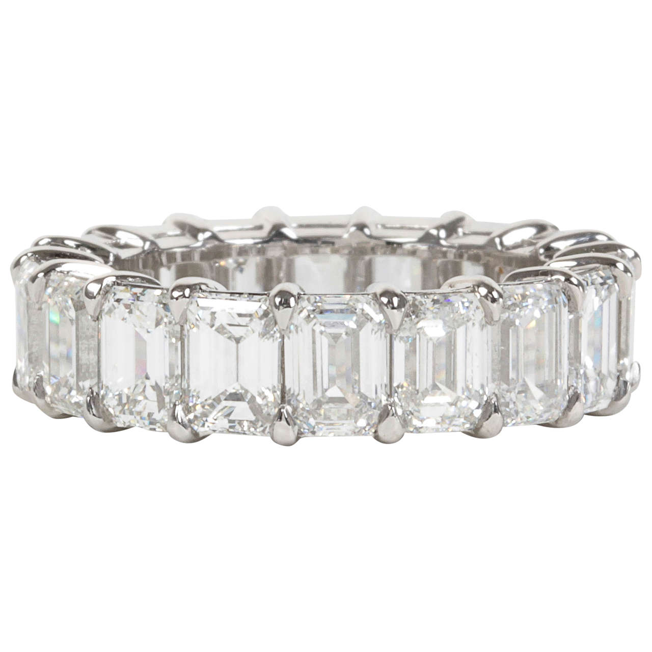 9 Carat Emerald Cut Diamond Platinum Eternity Band at 1stDibs | 9 carat ...