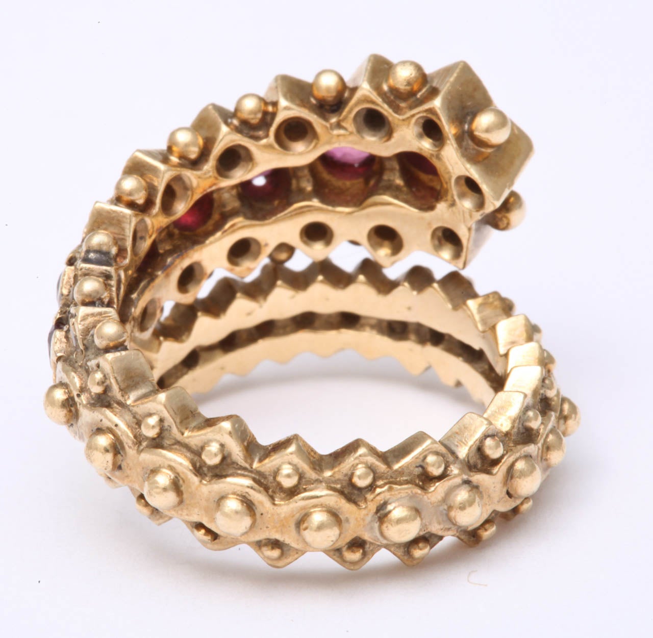 Lalaounis Ruby and Rose Diamond Ring at 1stDibs