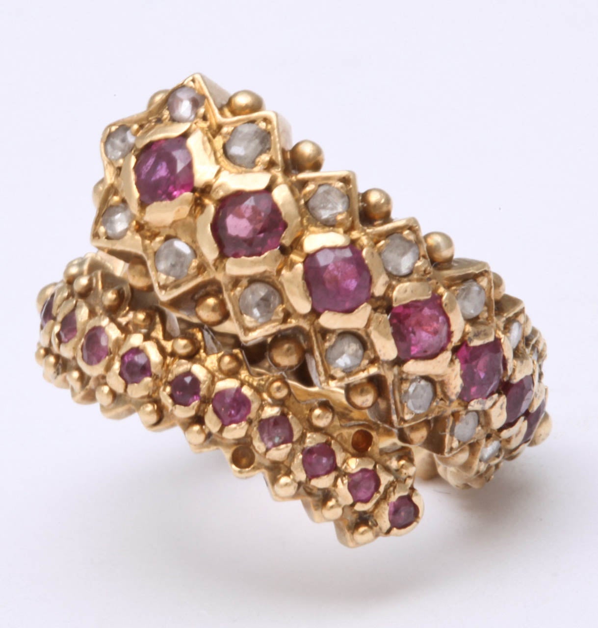 Lalaounis Ruby and Rose Diamond Ring at 1stDibs