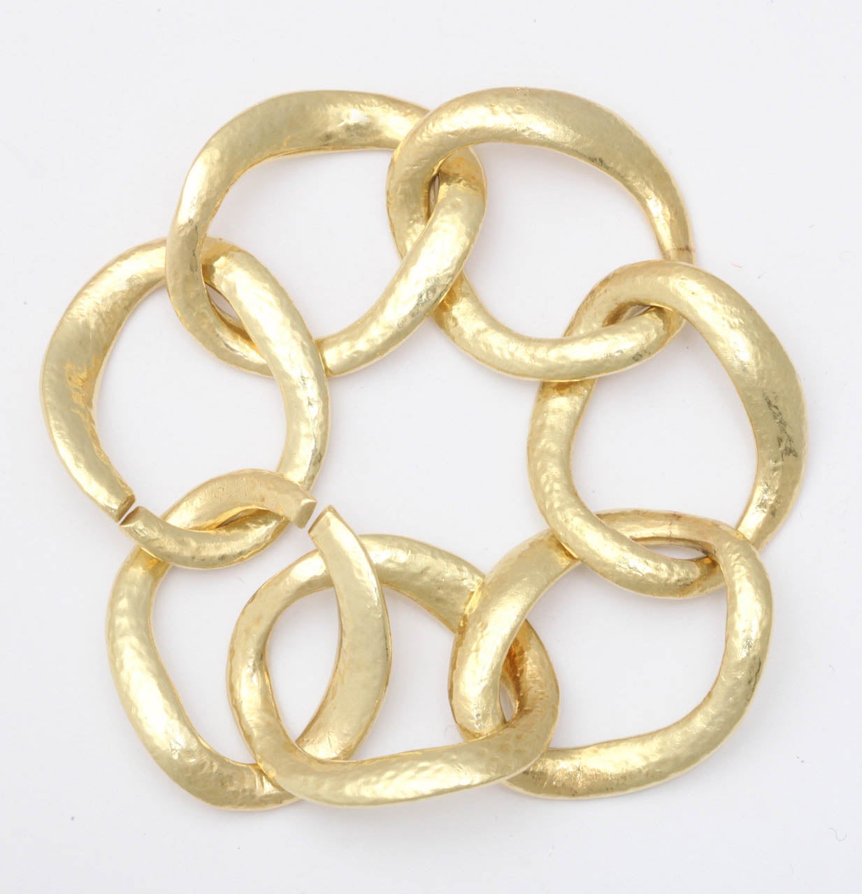 Yellow Gold Large Link Bracelet at 1stDibs