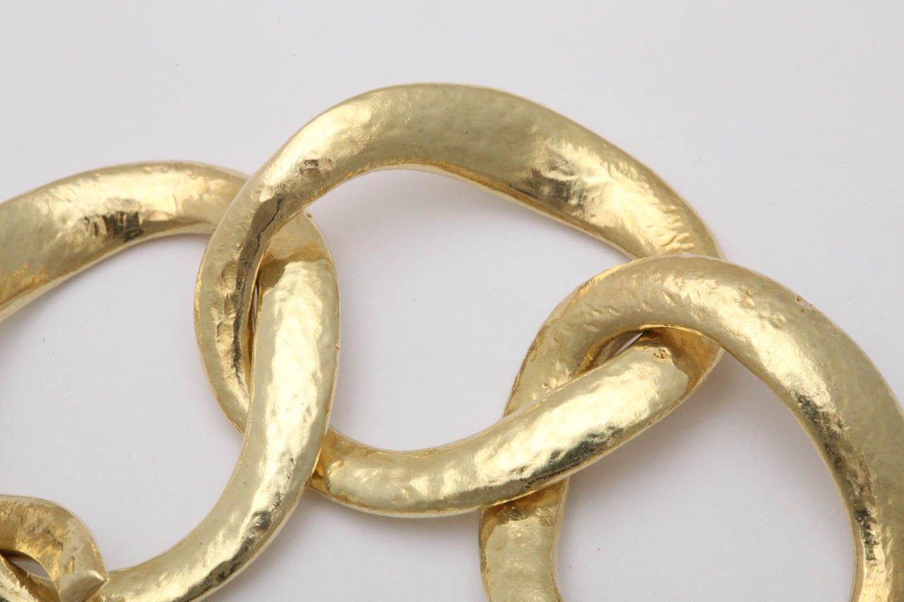 Yellow Gold Large Link Bracelet at 1stDibs