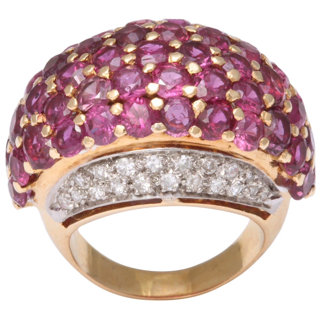 Burmese Ruby and Diamond Ring at 1stDibs
