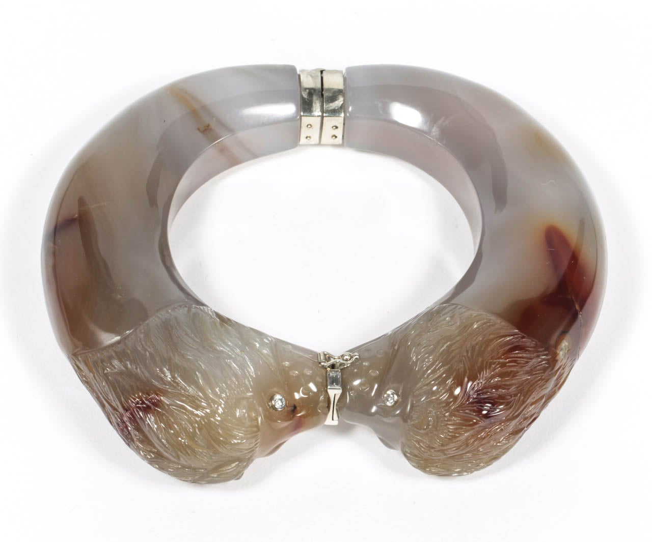 Dramatic Agate Bangle For Sale at 1stDibs