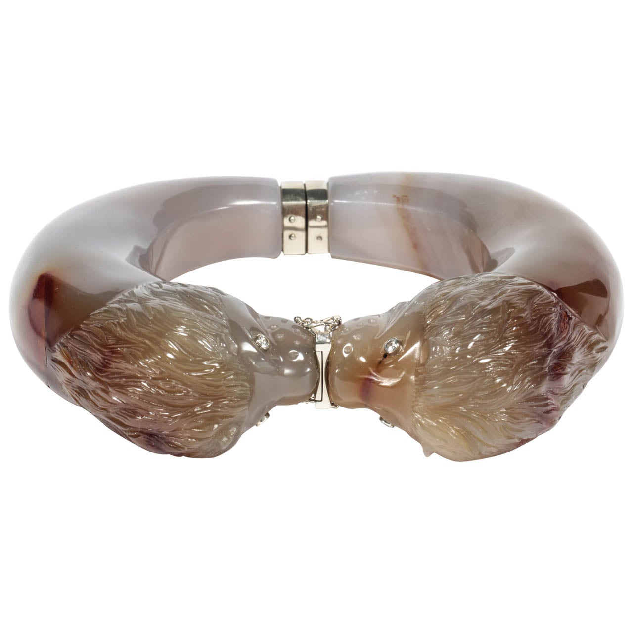 Dramatic Agate Bangle For Sale at 1stDibs