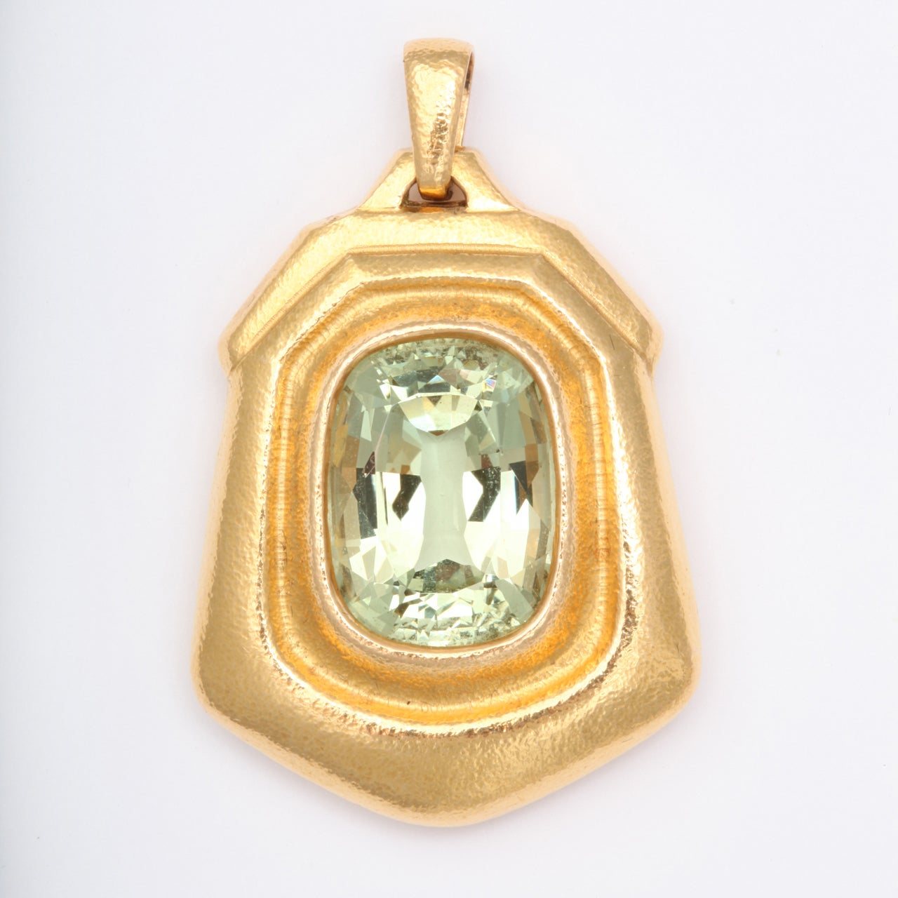 LUXURIOUS GREEN BERYL PENDANT at 1stDibs