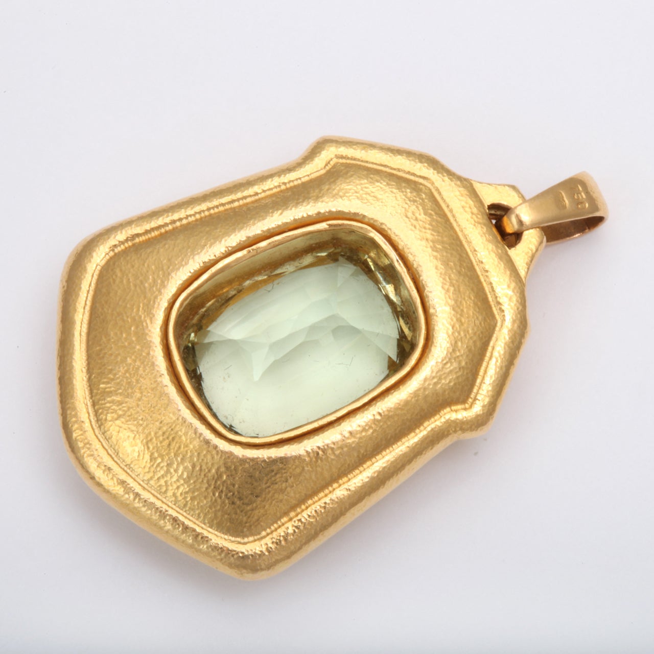 LUXURIOUS GREEN BERYL PENDANT at 1stDibs