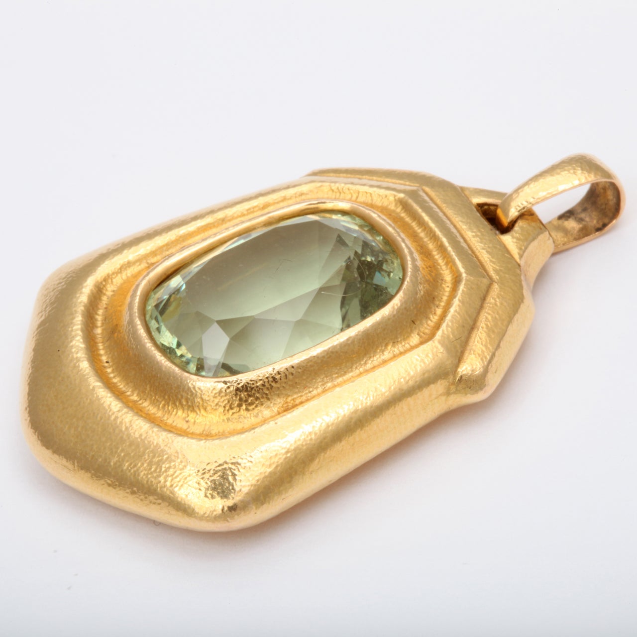 LUXURIOUS GREEN BERYL PENDANT at 1stDibs