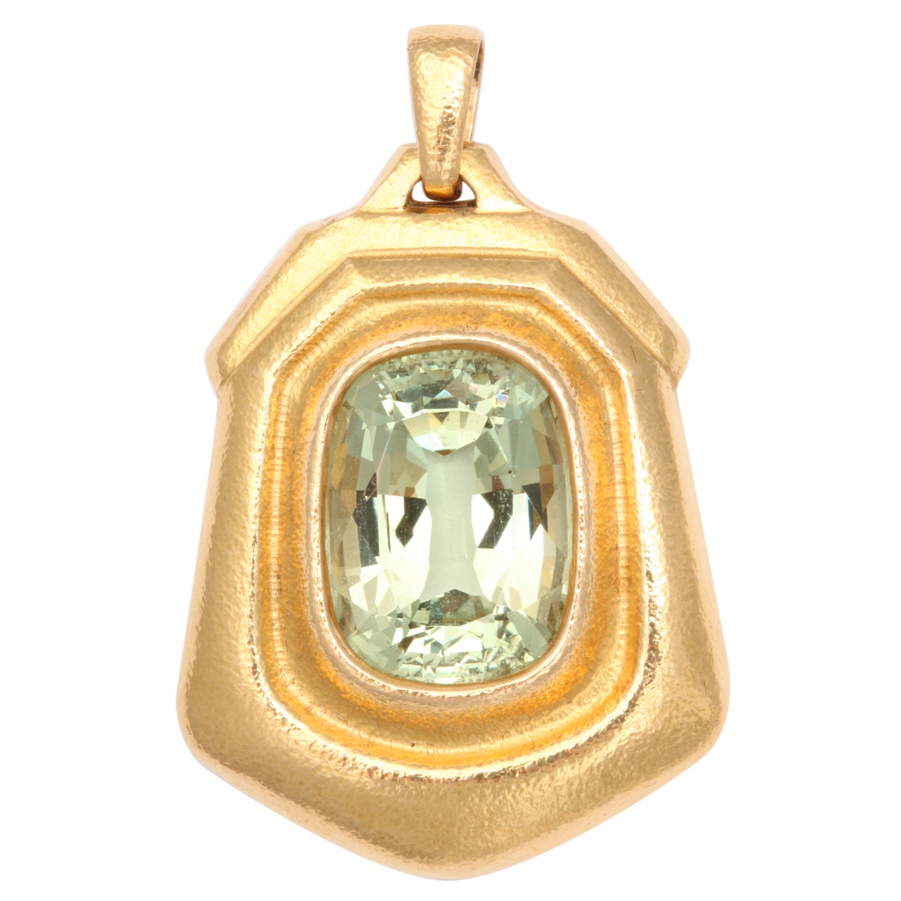 LUXURIOUS GREEN BERYL PENDANT at 1stDibs