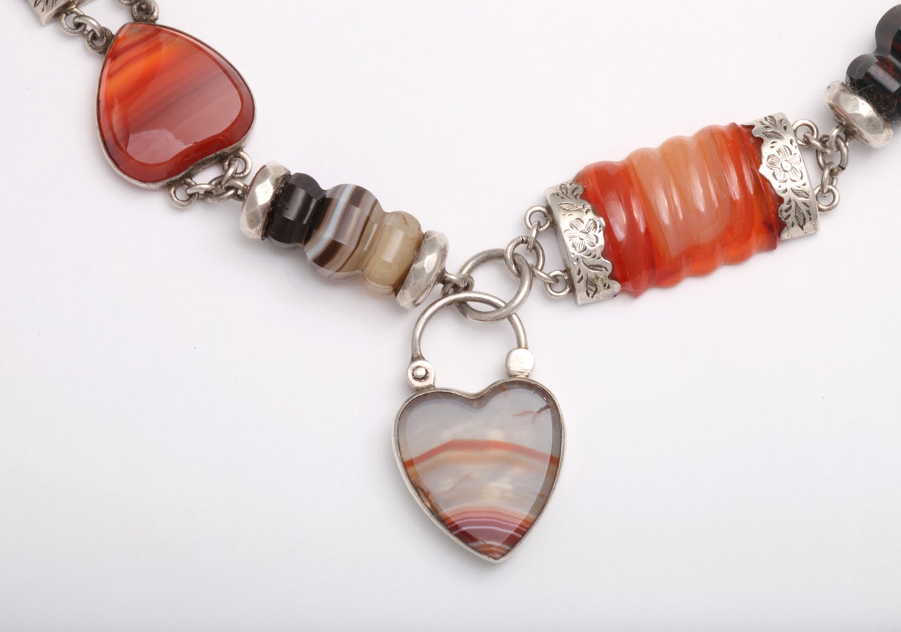 Victorian Scottish Agate Necklace at 1stDibs | scottish agate jewellery