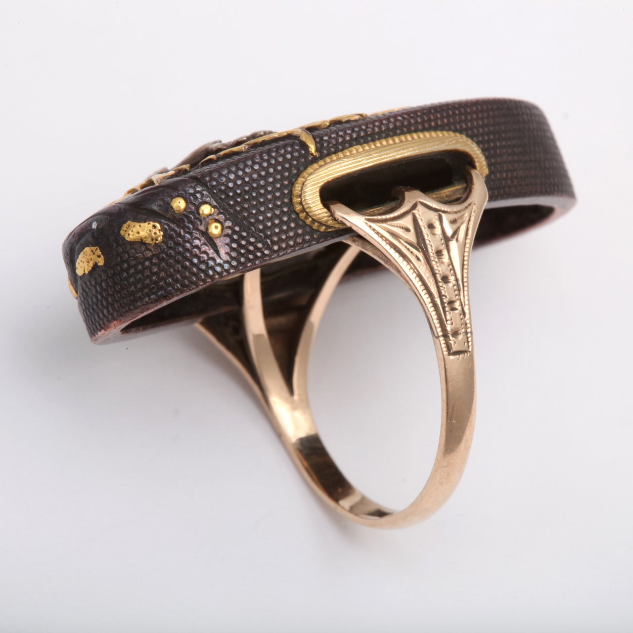 Nature's Magnificence in a Japanese Shakudo Ring at 1stDibs | shakudo ...
