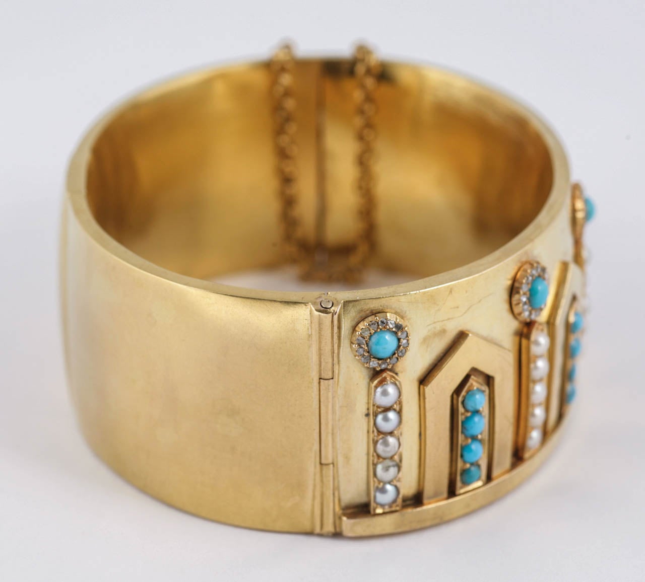 Victorian Gem set Cuff Bangle For Sale at 1stDibs
