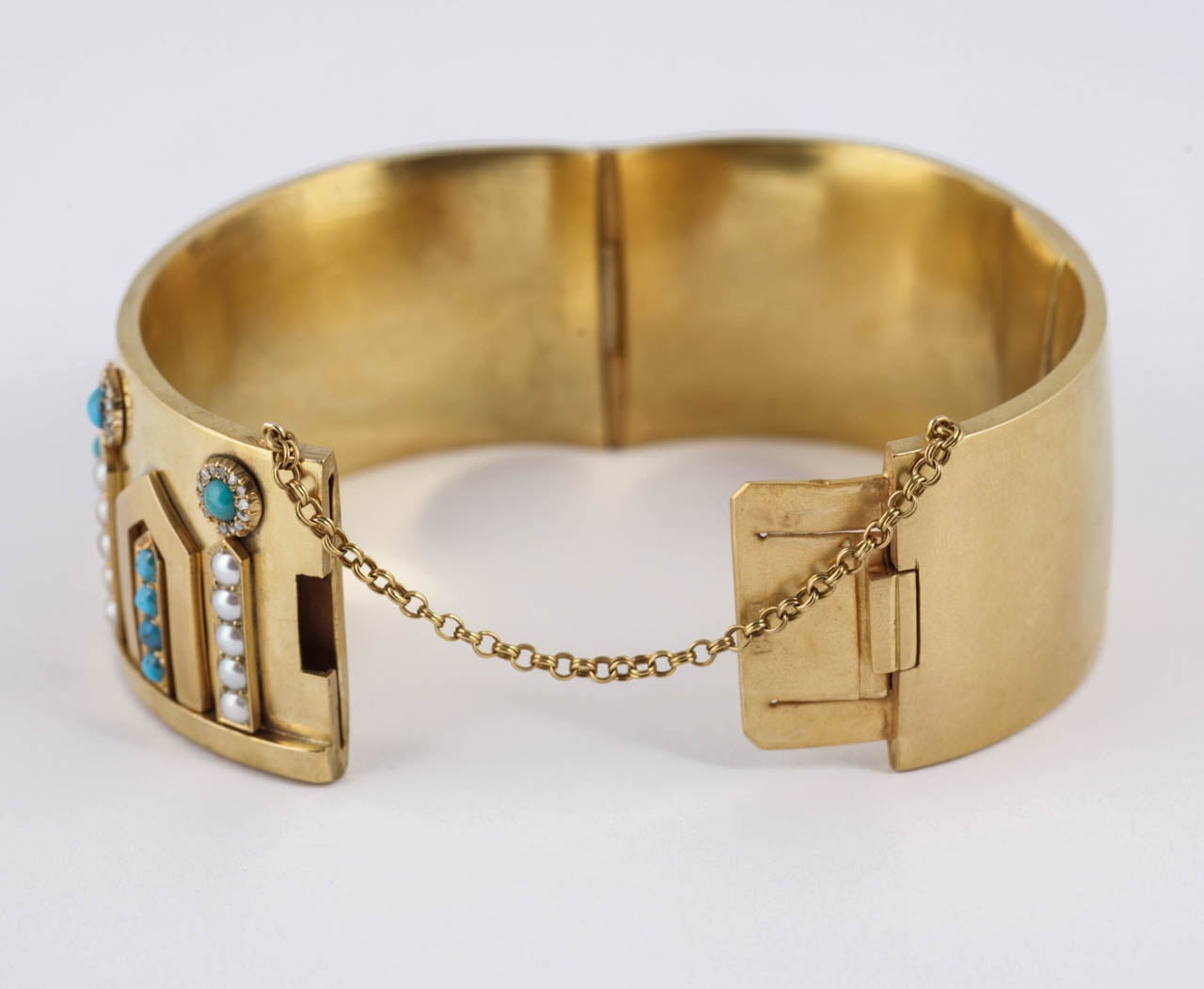 Victorian Gem set Cuff Bangle For Sale at 1stDibs
