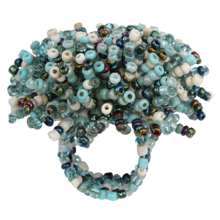 Venetian Glass Bead Ring at 1stDibs