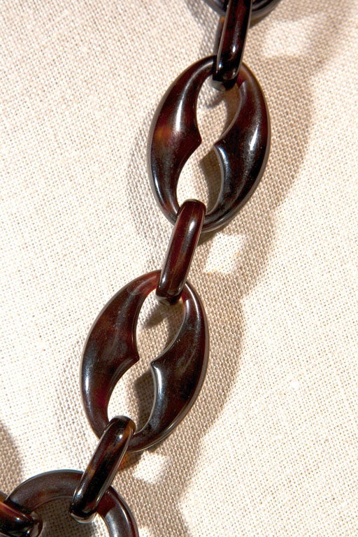 Large Tortoise Shell Locket On Tortoise Chain at 1stDibs