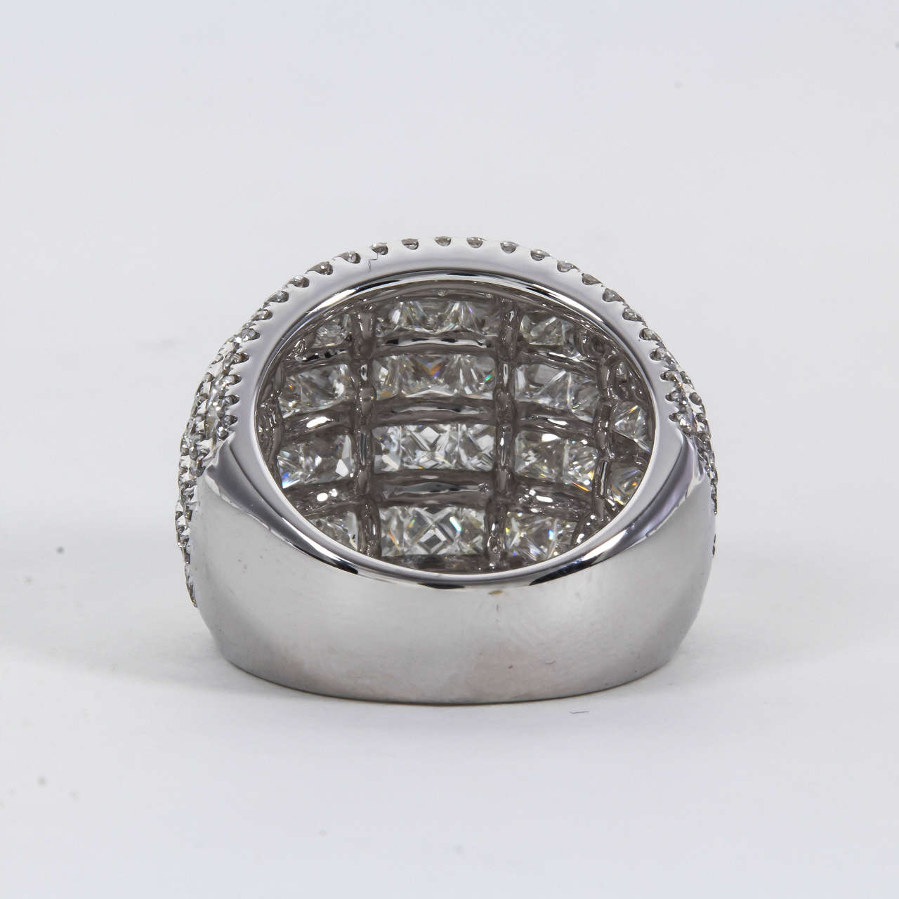 Fabulous Rounded Dome Bombe Style Diamond Gold Cocktail Ring For Sale ...