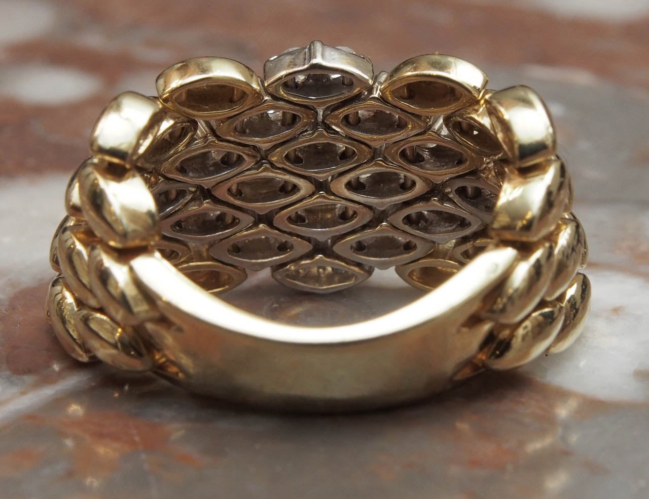 18k Diamond and Gold Flexible Band Ring For Sale at 1stDibs | flexible ...