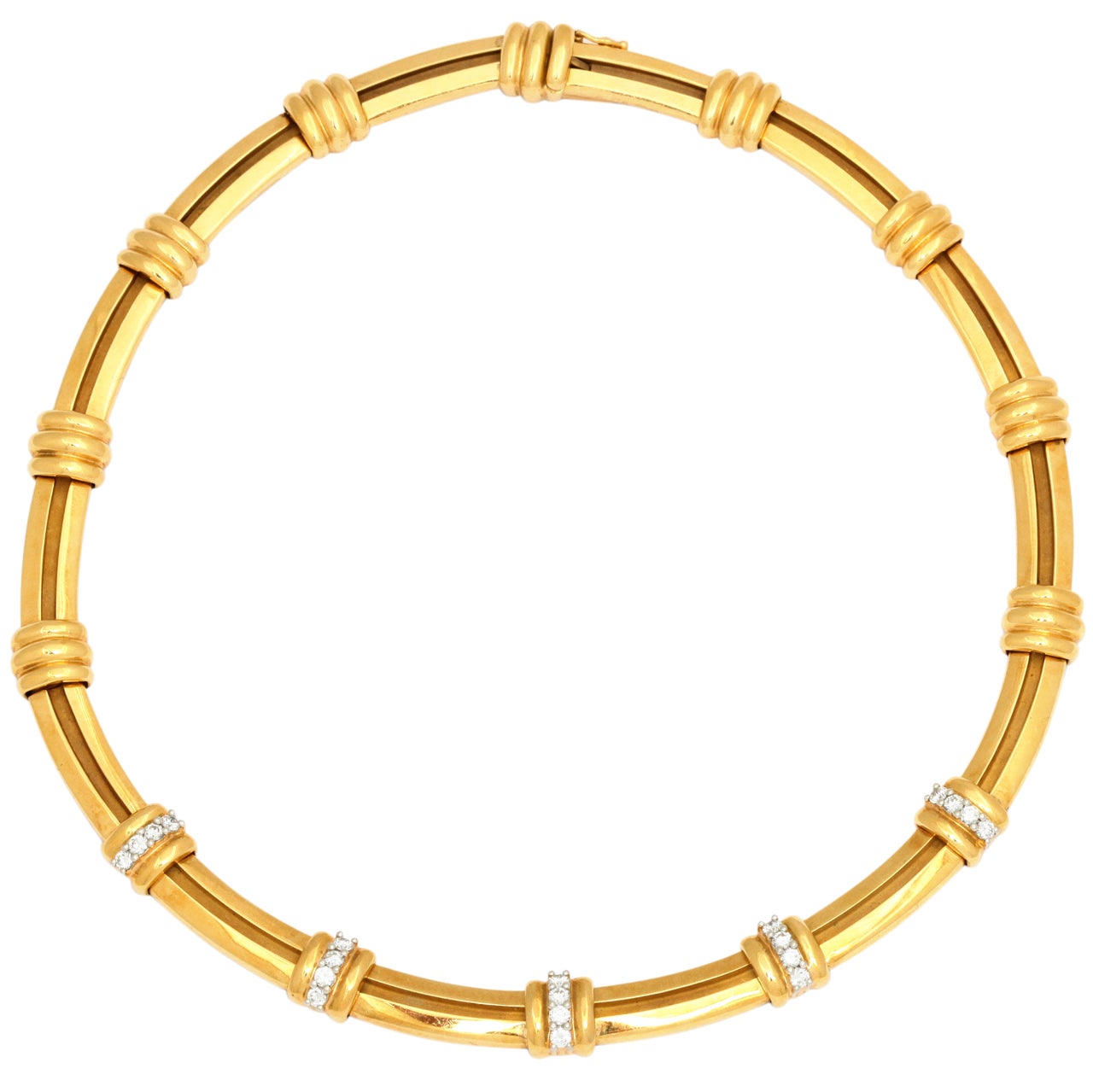 Gold and Diamond "Atlas" Necklace by Tiffany and co at 1stDibs