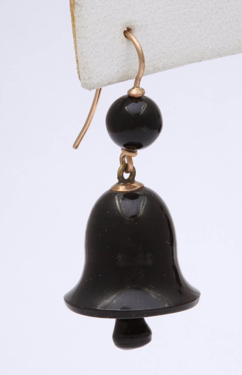 Ringing in the Original Victorian Whitby Jet Earrings at 1stDibs