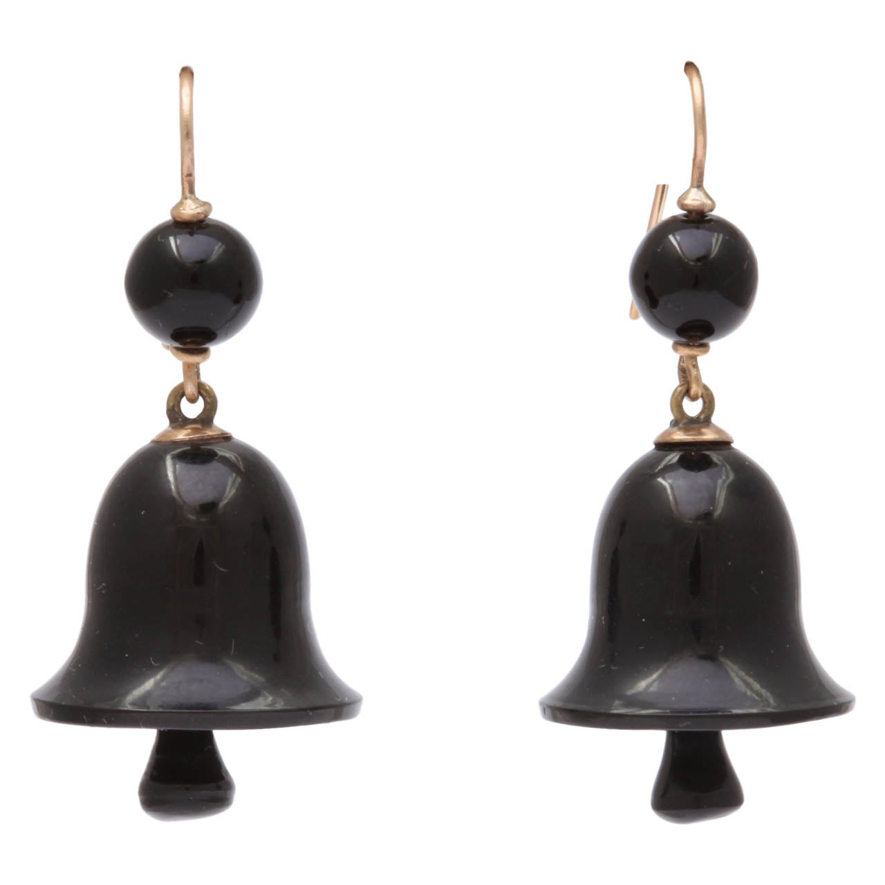 Ringing in the Original Victorian Whitby Jet Earrings at 1stDibs