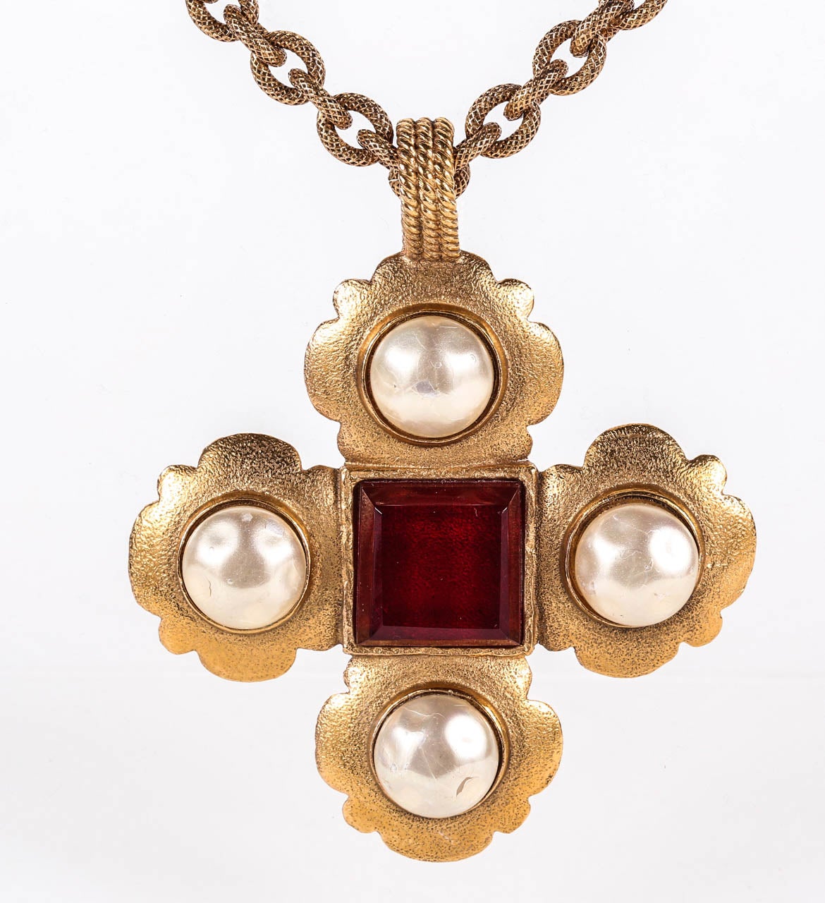 Chanel Maltese Cross Pendant at 1stDibs | maltese cross necklace ...