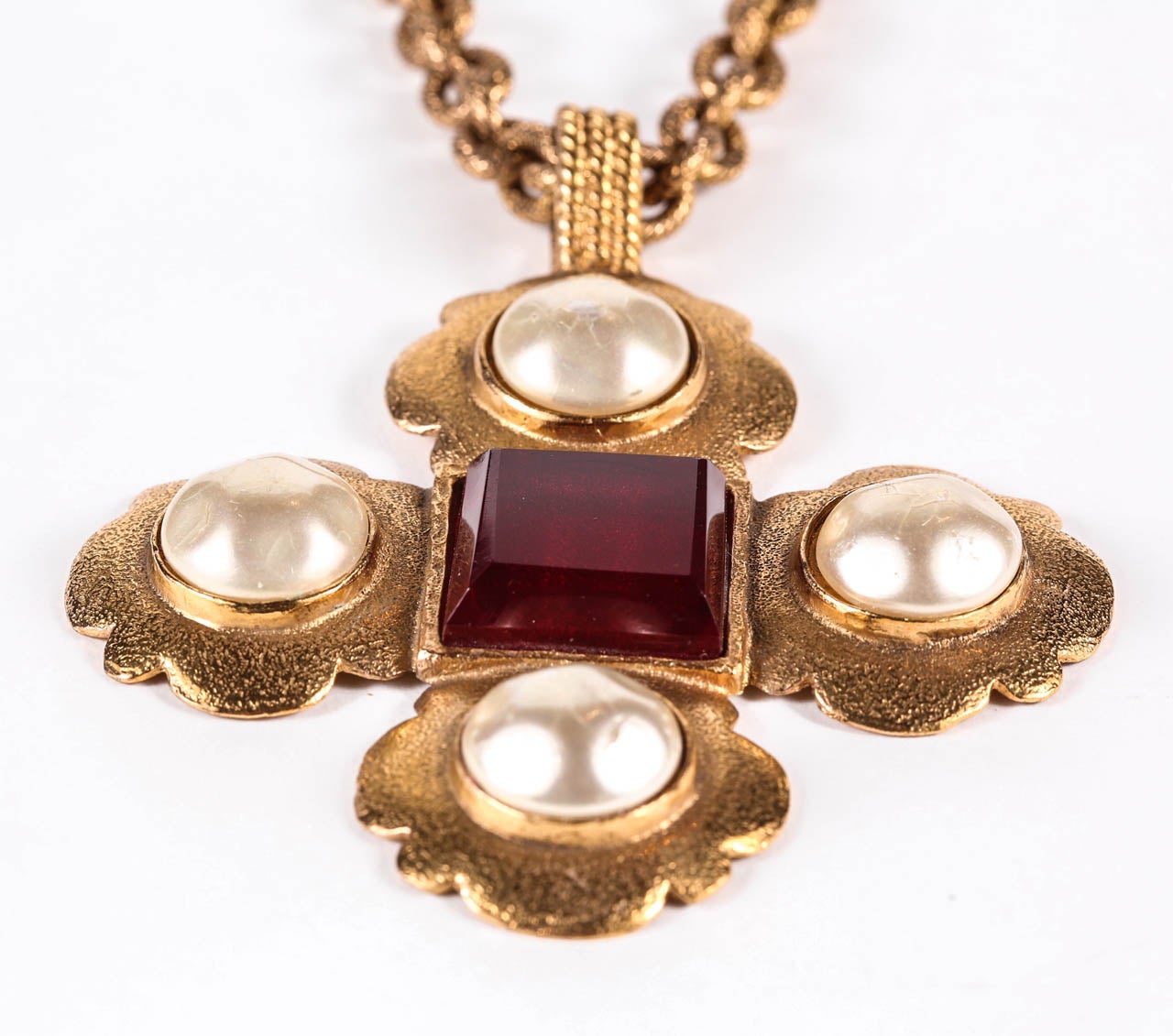 Chanel Maltese Cross Pendant at 1stDibs | maltese cross necklace ...