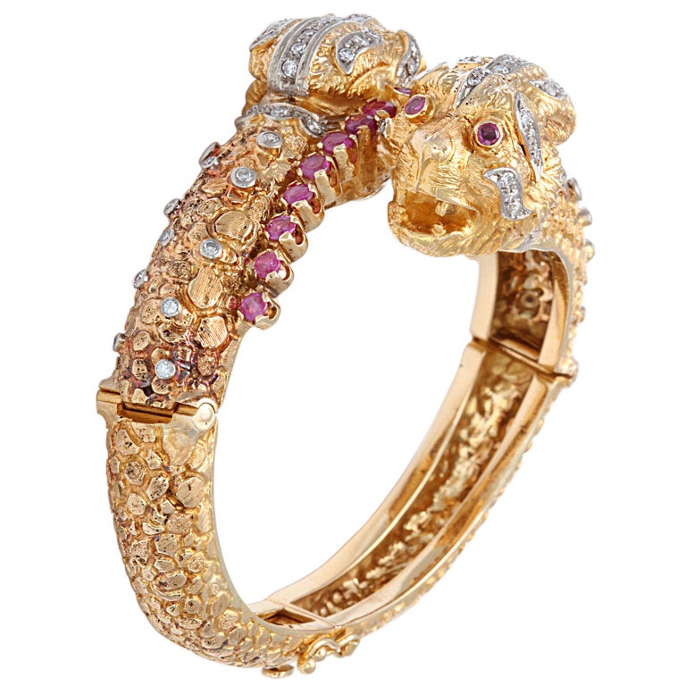 Double Headed Lion Bracelet by Lalaounis For Sale at 1stDibs | double ...