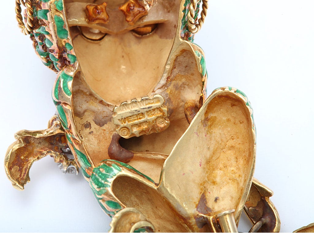 Adoreable Monkey Brooch By David Webb at 1stDibs | david webb monkey ...