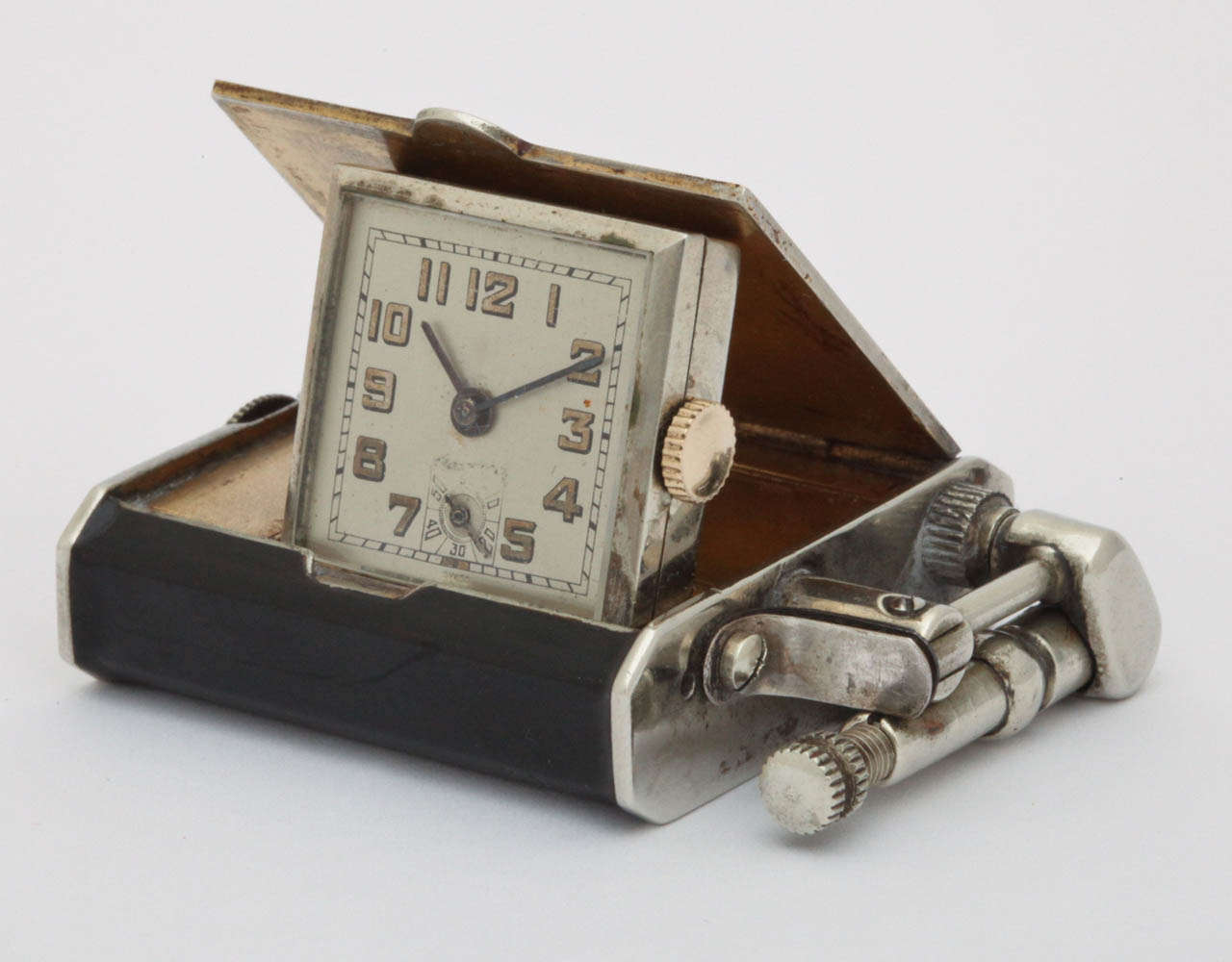 Hermann Art Deco Enamel Concealed Watch Lighter at 1stDibs | pocket ...