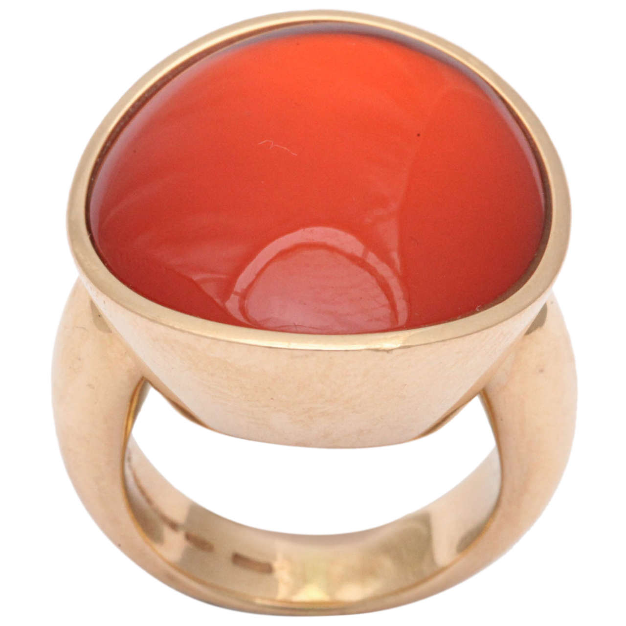 Vhernier Carnelian Gold Ring at 1stDibs