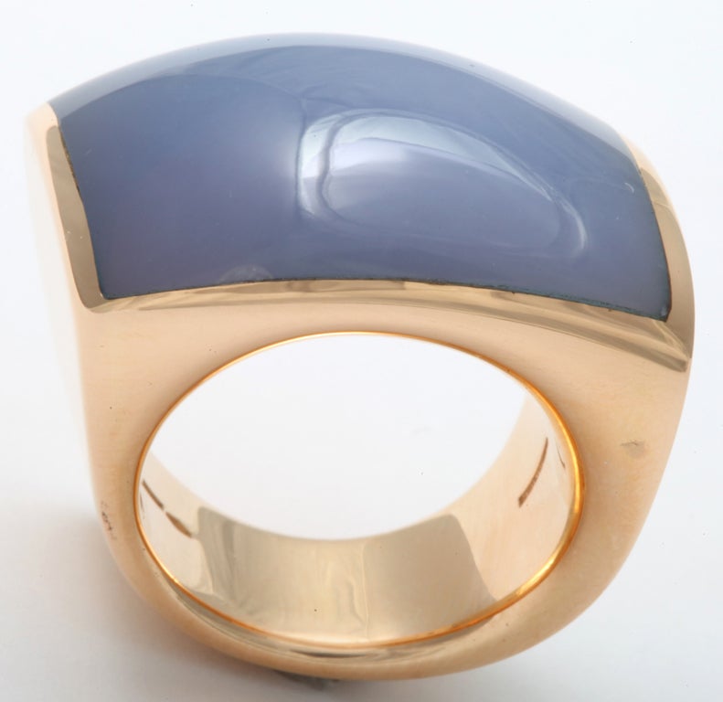 Vhernier Plateau Chalcedony and Gold Ring at 1stDibs | vhernier rings ...