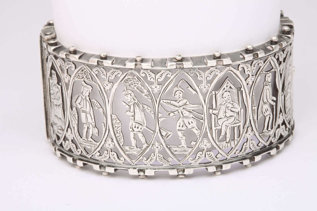 Antique Victorian Sterling Silver Lacy Bracelet For Sale at 1stDibs ...