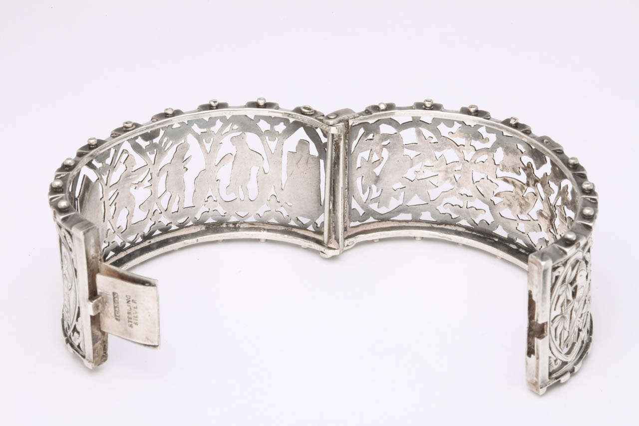 Antique Victorian Sterling Silver Lacy Bracelet For Sale at 1stDibs ...