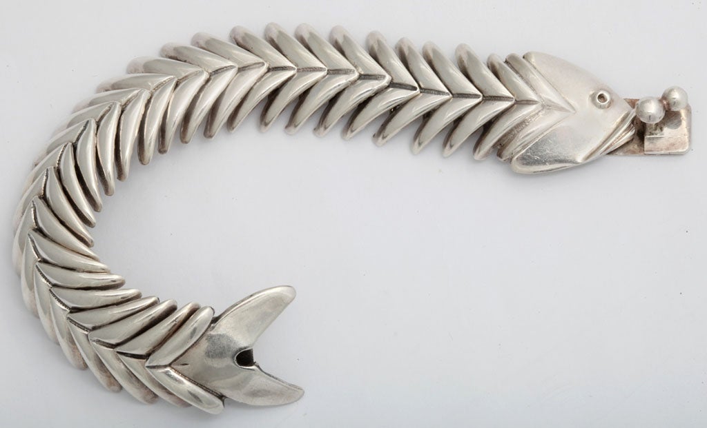 D'Molina Sterling Silver Fish Bracelet at 1stDibs | molina fish, fish ...