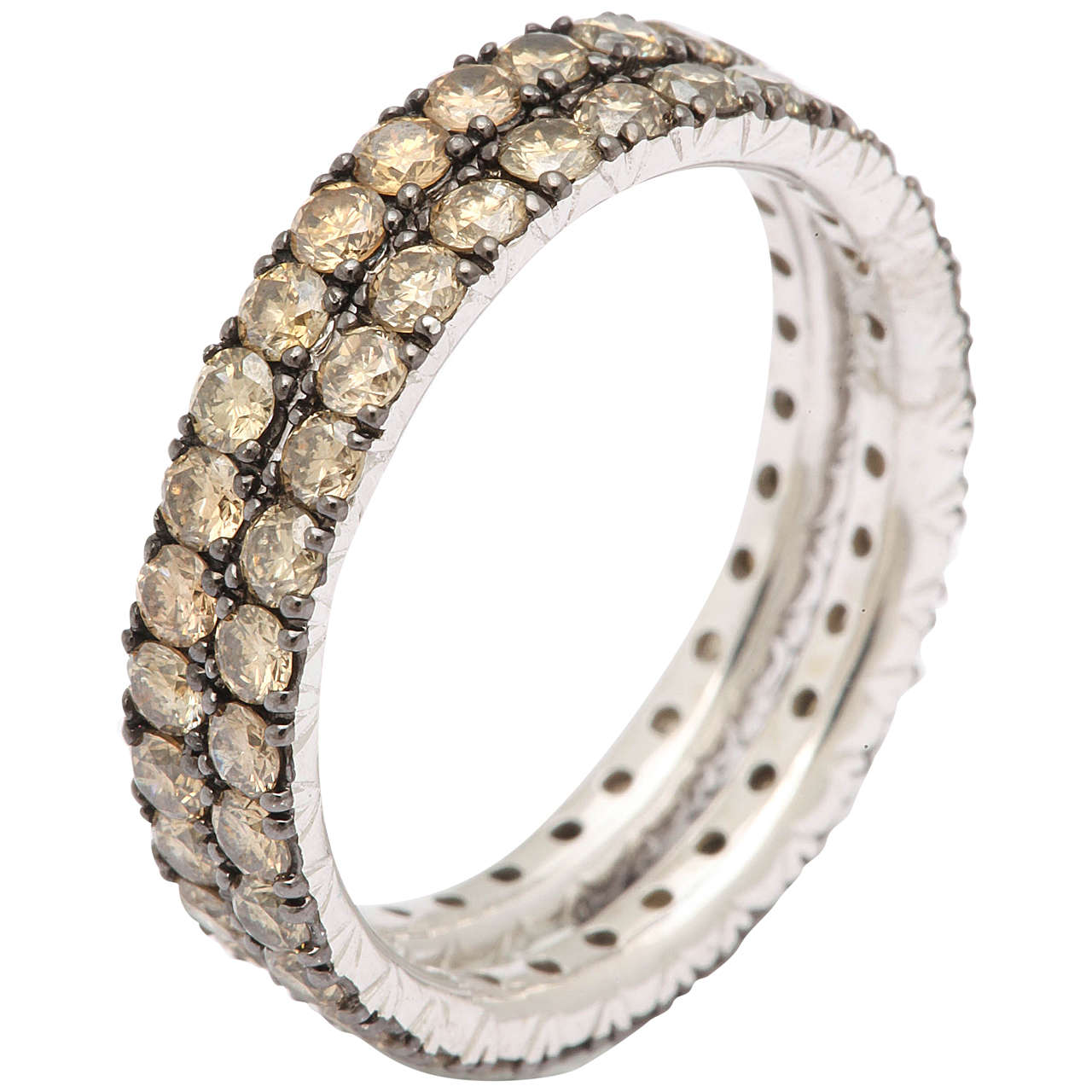 Stunning Brown Diamond Eternity Bands For Sale at 1stDibs | brown ...