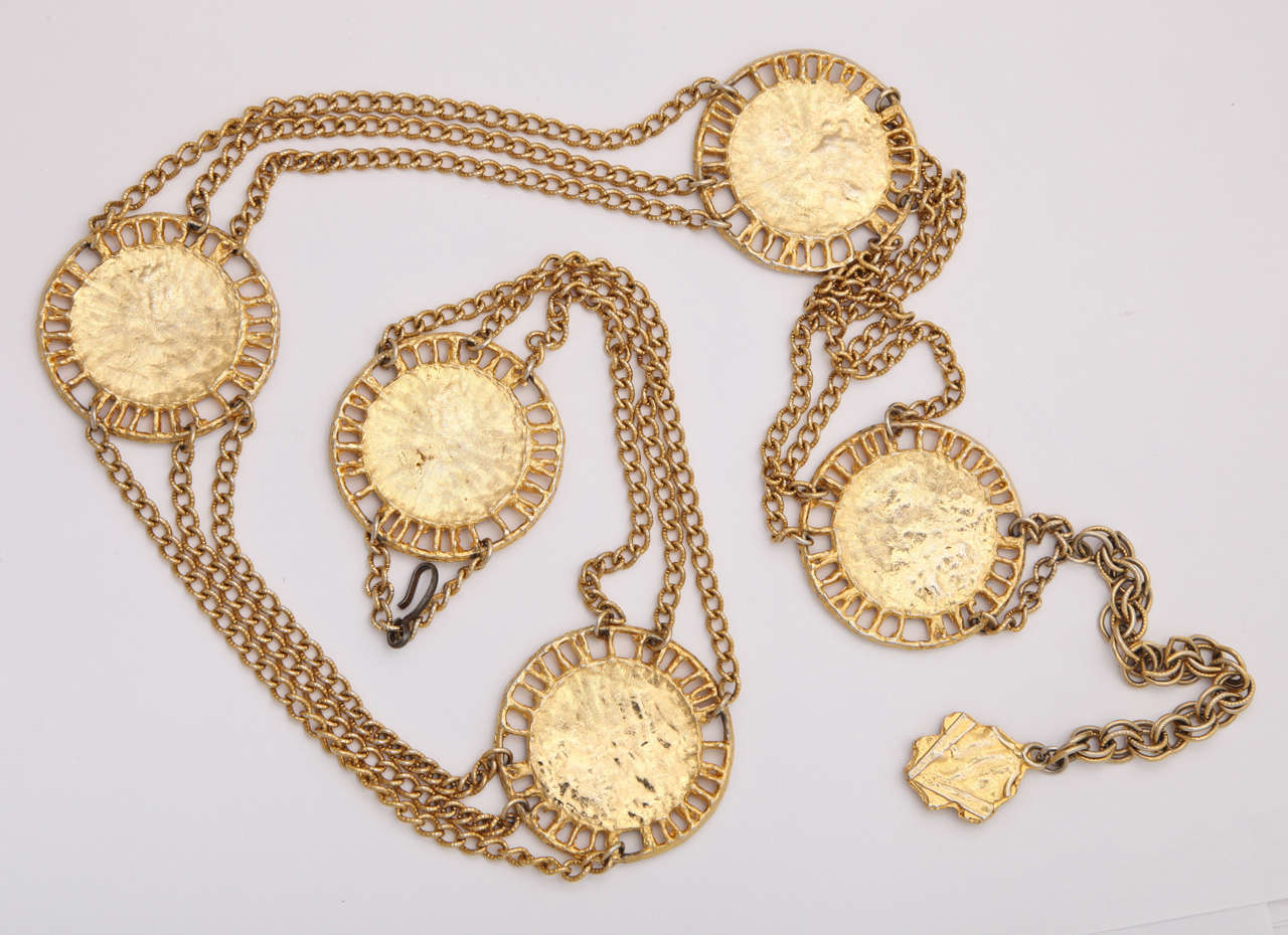 Shakespeare "Gold" Coin and Chain Belt, Costume Jewelry at 1stDibs ...