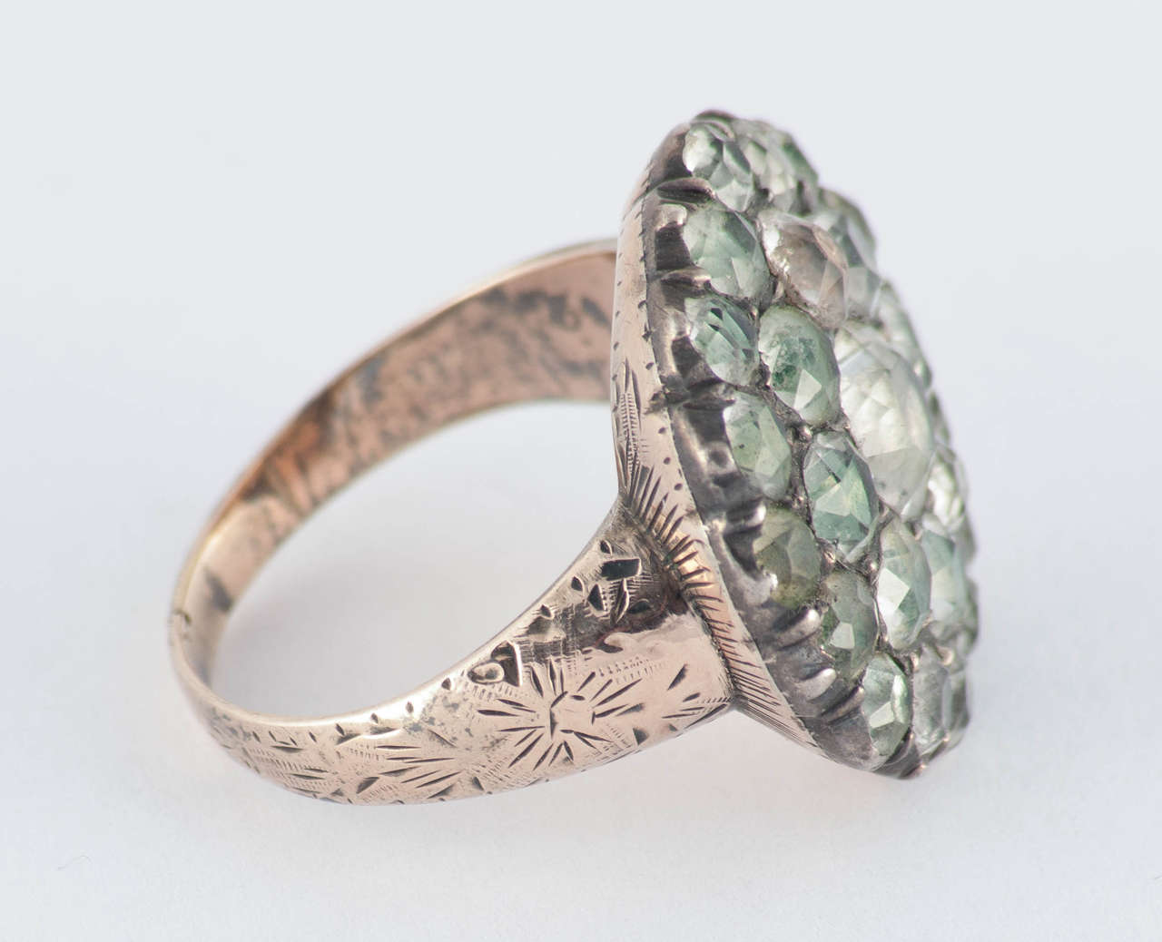 Antique Georgian Gold and Paste Cluster Ring at 1stDibs | georgian ...
